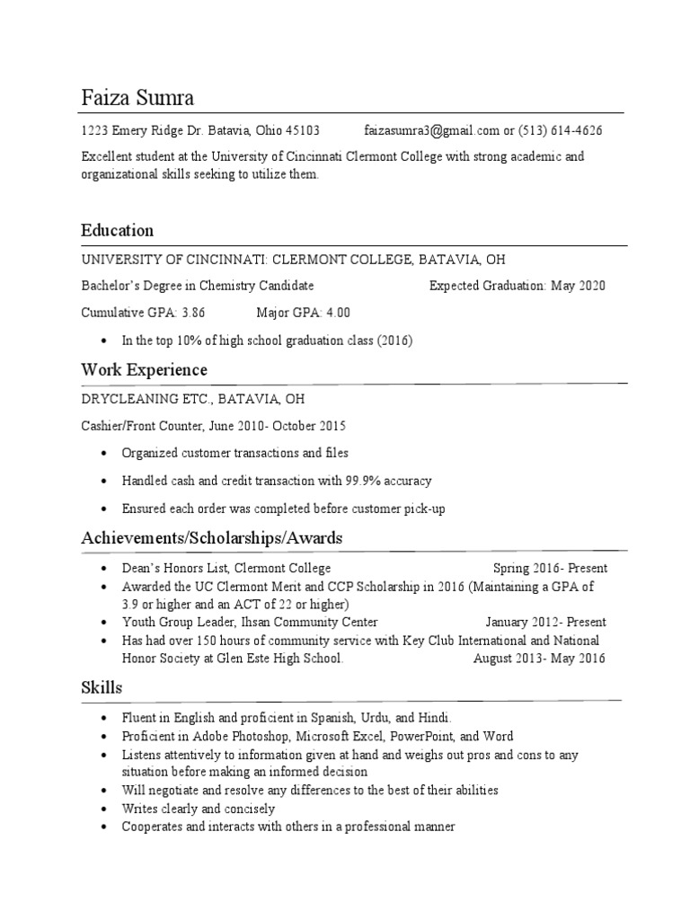 Faiza Sumra: Education | PDF