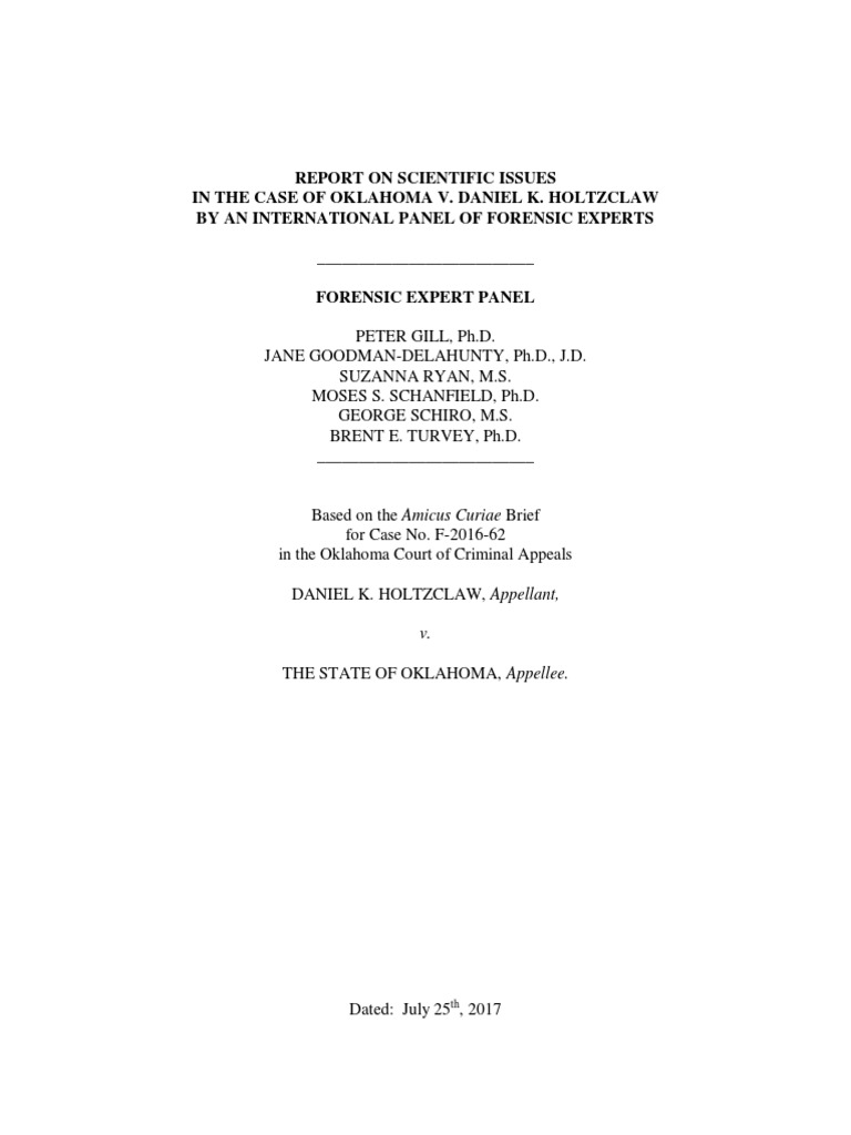 Forensic Science Expert Report | PDF | Forensic Science | Dna Profiling