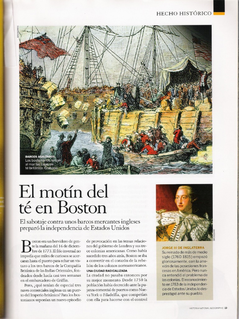 El Motin Del Te en Boston 20090907172755 | PDF | Reino Unido ...