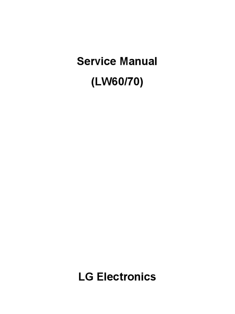 Manual de Desarme LG LW60 | PDF | Electrostatic Discharge | Battery ...