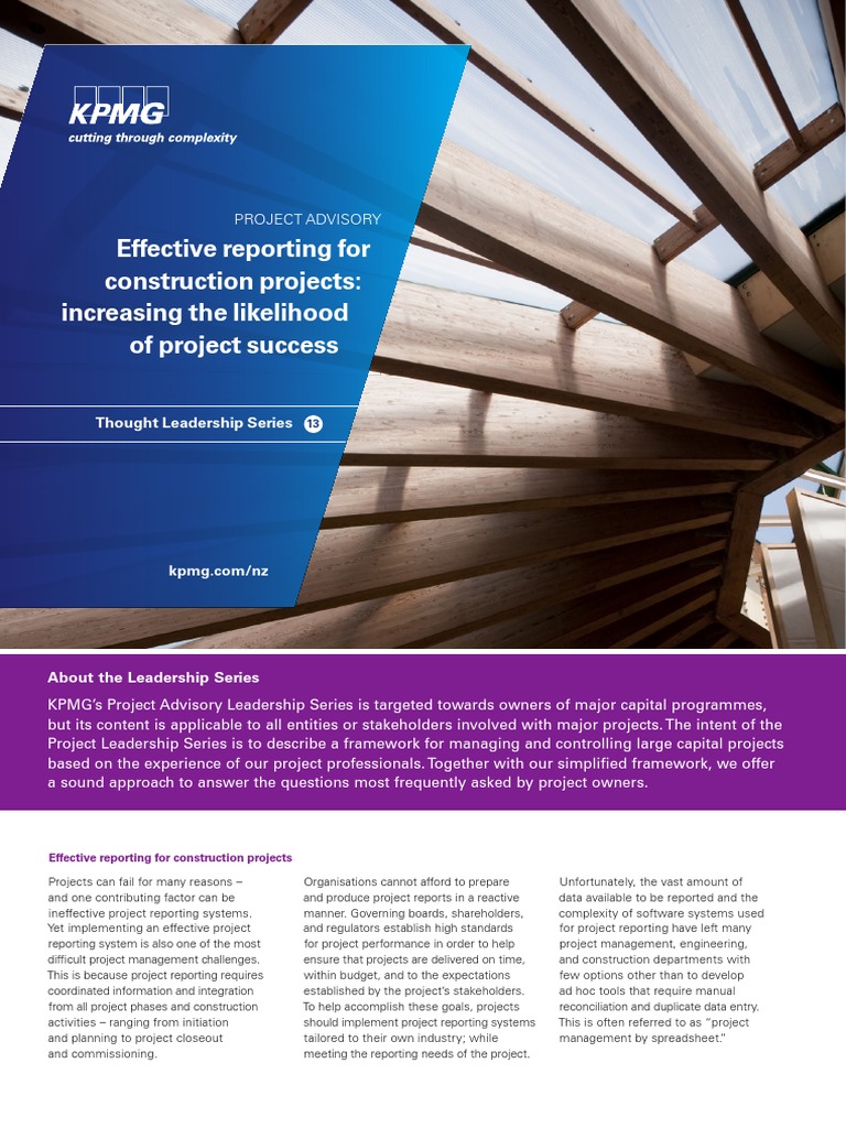 KPMG PALS 13 Effective Reporting For Construction Projects | Download ...