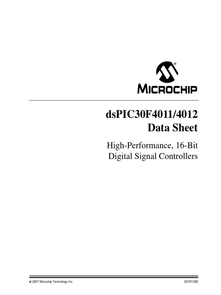 dsp30f4011 PDF | PDF | Pic Microcontroller | Analog To Digital Converter