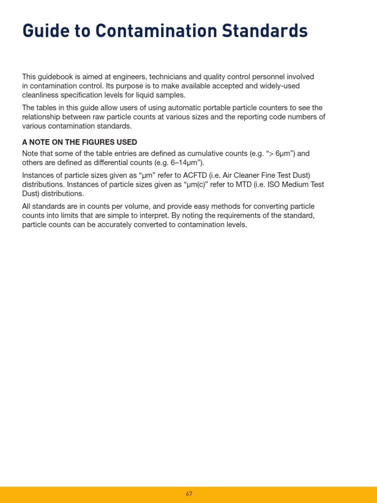 Guide To Contamination Standards | PDF | Home & Garden | Computers