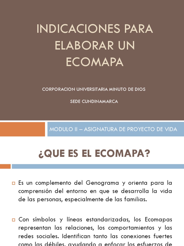 Indicaciones para Elaborar Un ECOMAPA | PDF | Sicología | Science
