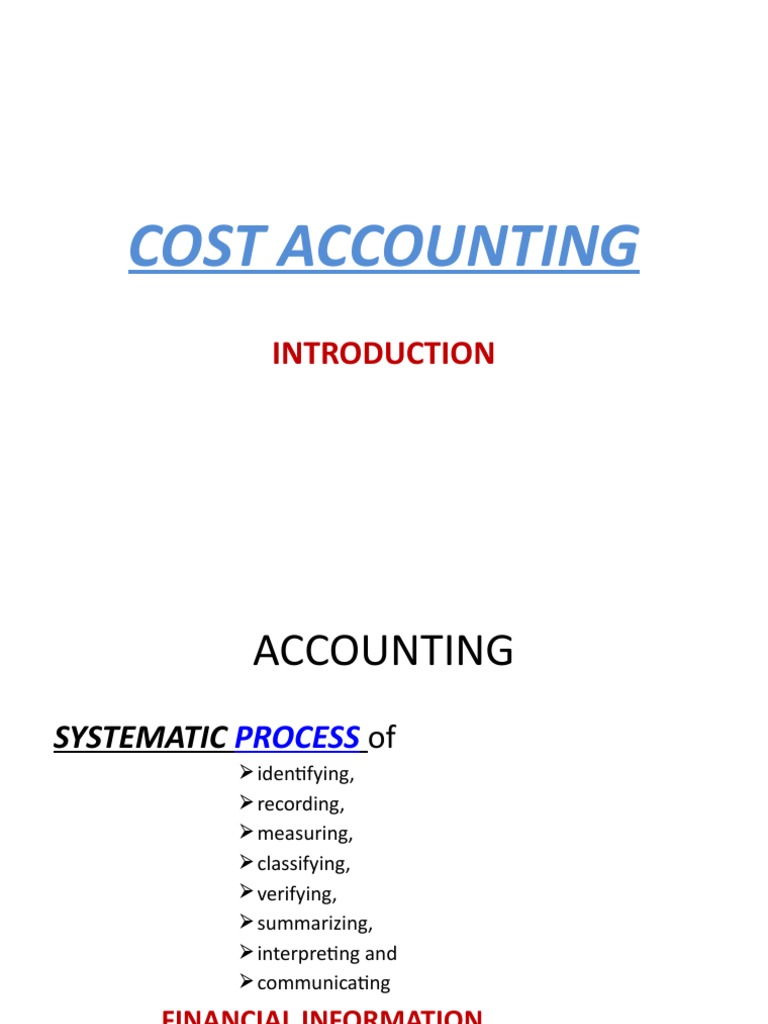 Understanding Cost Accounting: A Comprehensive Overview of Key Concepts ...