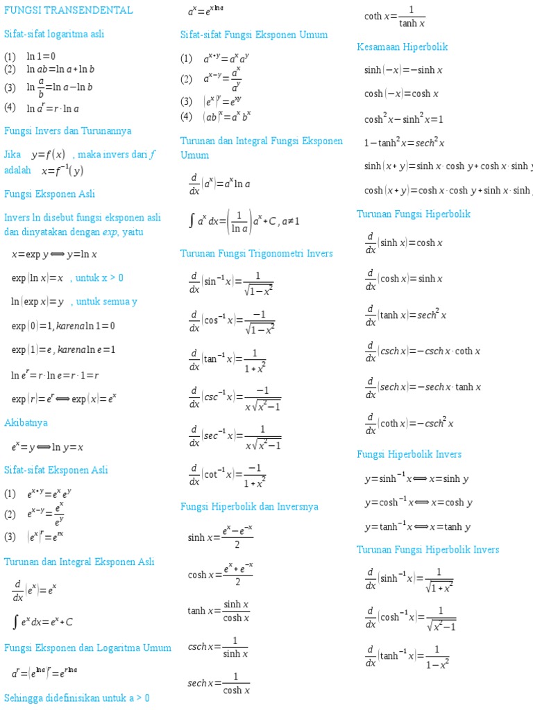 Rumus Kalkulus 2 | PDF