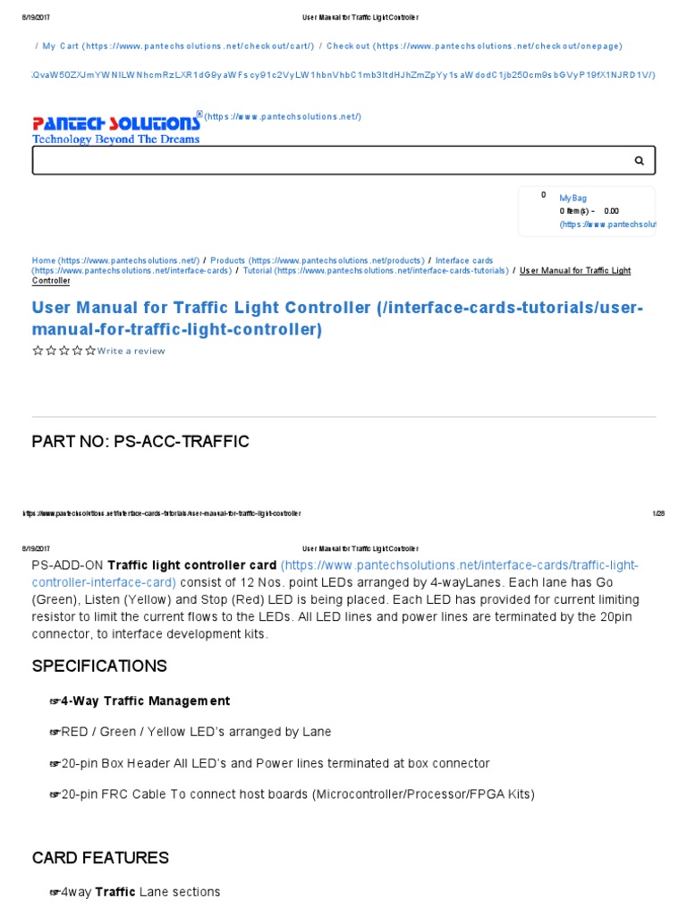 User Manual For Traffic Light Controller | PDF | Traffic Light | Traffic