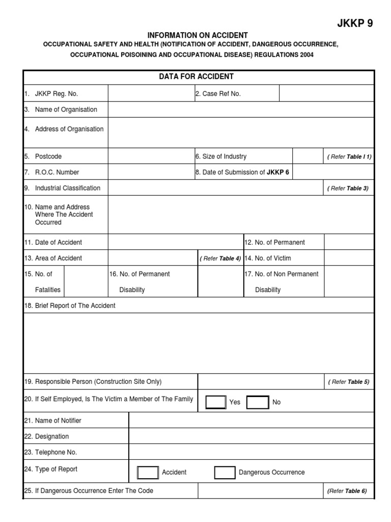 borang_jkkp9 | Disability | Safety