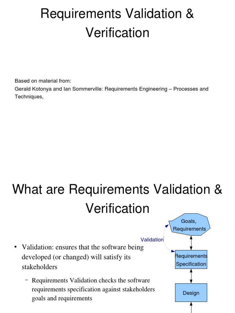 Verification and Validation | PDF | Software Prototyping | Computer Science