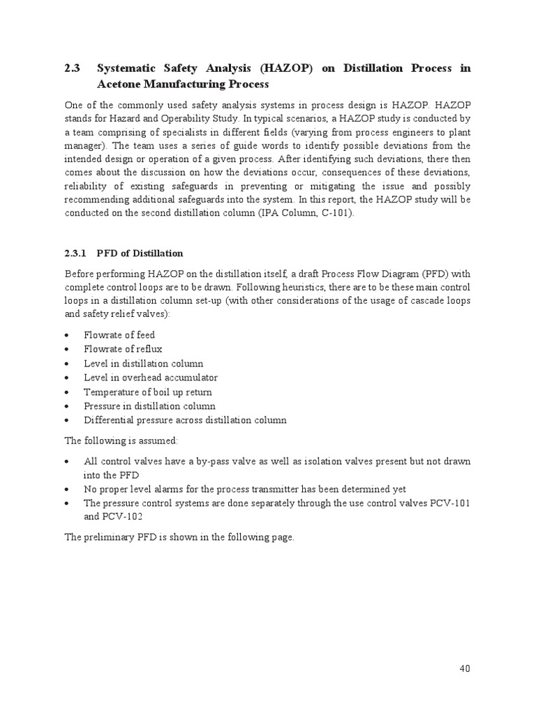 Plant Design CP5062 HAZOP Example For Hui Bee | PDF | Distillation | Pump