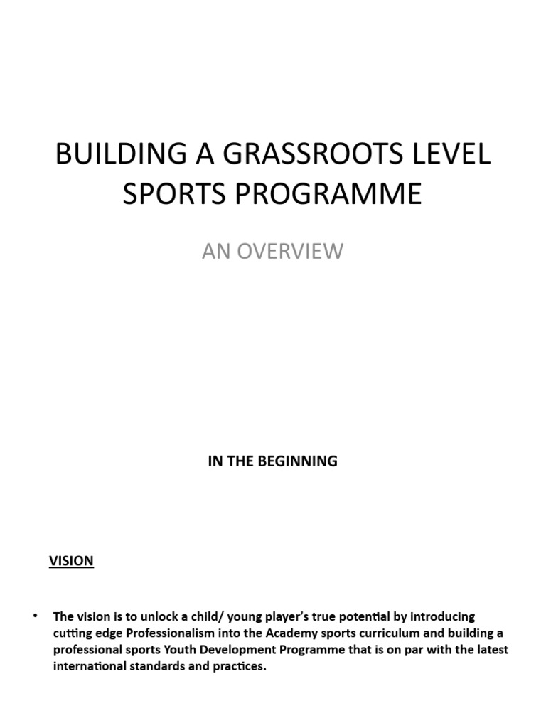 Overview of A Sports Programme | PDF | Sports | Simulation