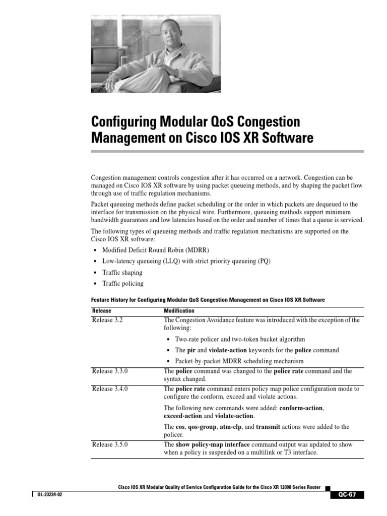 Configuring Modular Qos Congestion Ios Xr Pdf Quality Of Service Network Congestion