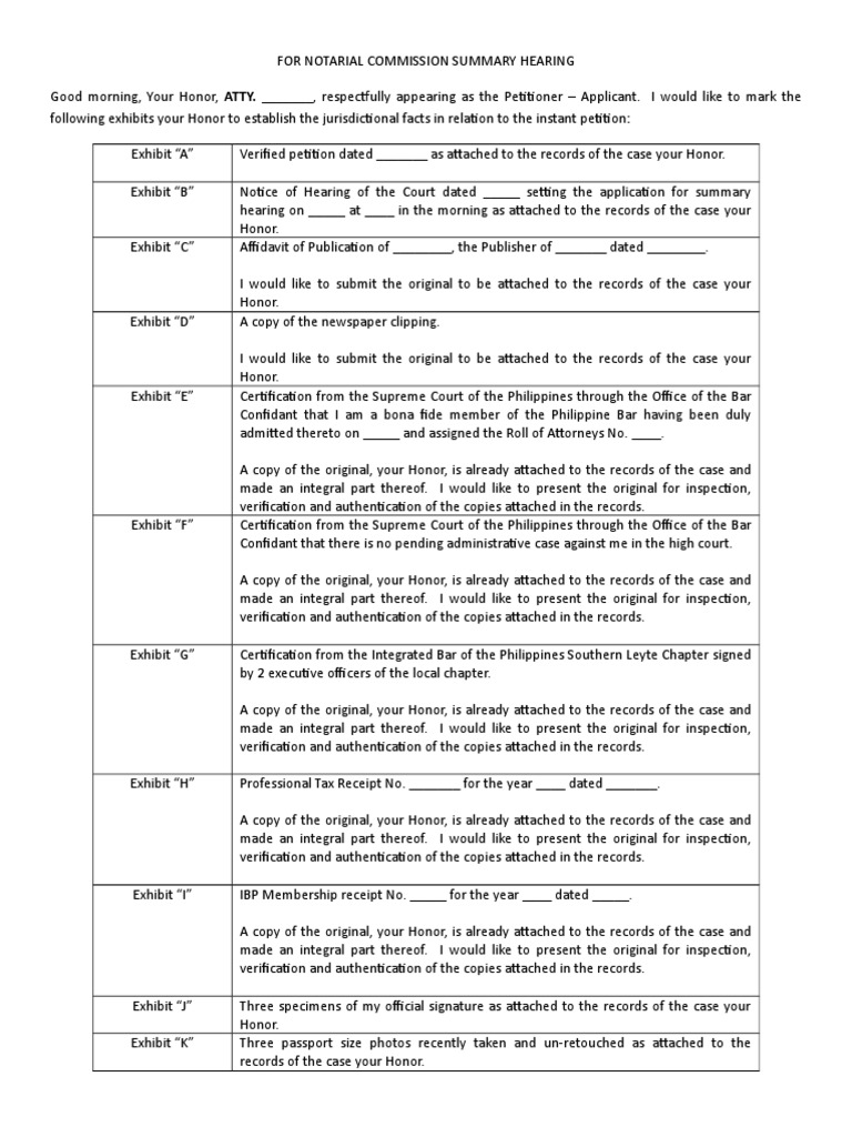 Notarial Commission Hearing Summary | PDF | Authentication | Government ...