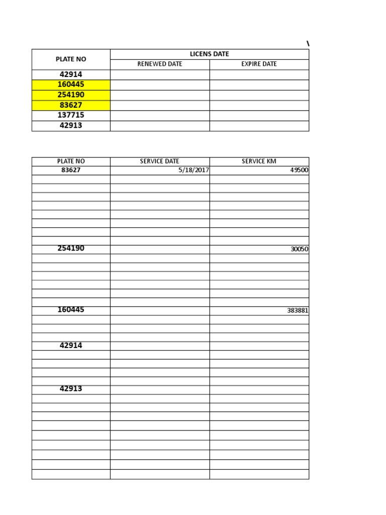 Vehicle Details 42914 160445 254190 83627 137715 42913: Plate No Licens ...