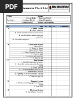 Weekly Generator Test Log Sheet | PDF | Electric Generator | Switch
