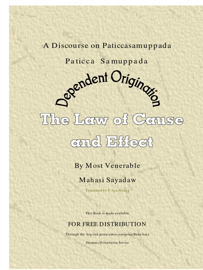 Paticca Samuppada by Rev Mahasi Sayadaw Thero | Download Free PDF ...