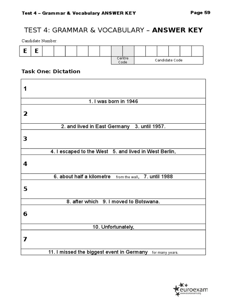 23 B1 Practice Test 1 G&V ANSWER KEY | PDF | Cognition | Cognitive Science