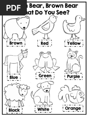 Brown Bear Brown Bear What Do You See Coloring Pages