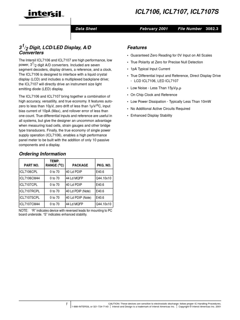 IC LCD Driver 7106 PDF | PDF