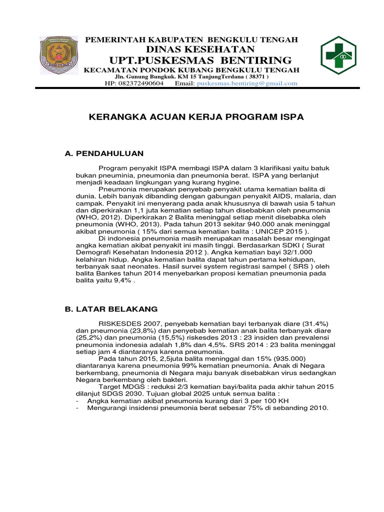 Kak Program Ispa | PDF | Pengembangan Diri | Kesehatan Holistik
