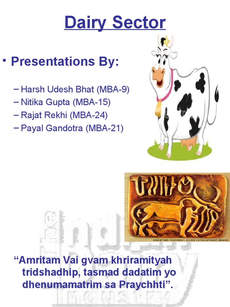 Dairy Sector: - Presentations by | PDF | Milk | Dairy