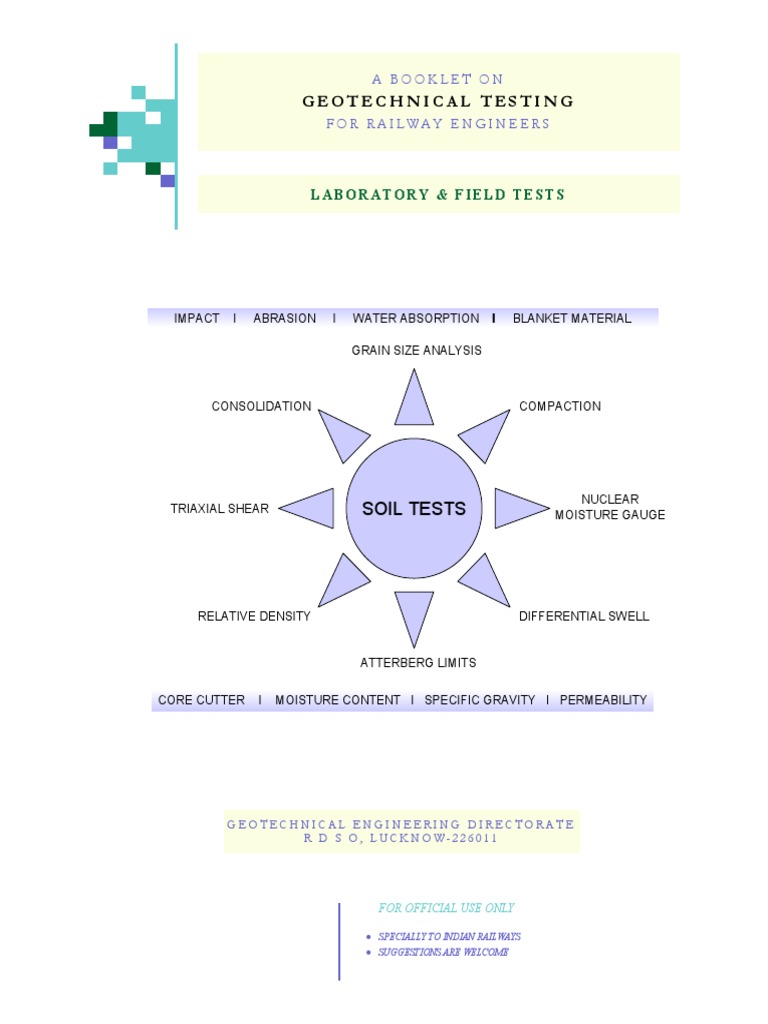 RDSO Test Procedures of Soil | PDF | Natural Materials | Nature