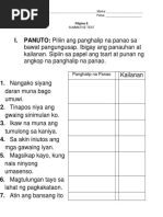 Sawikain at Salawikain Worksheet | PDF