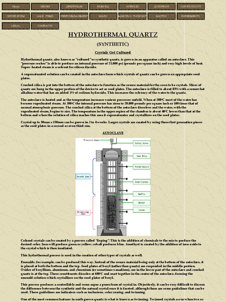 Hydrothermal Quartz PDF | PDF | Quartz | Silicon Dioxide