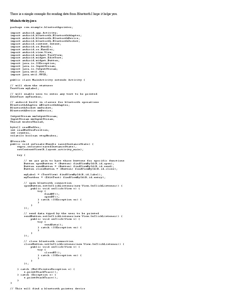 Bluetooth Printer Integration | PDF | Bluetooth | Byte