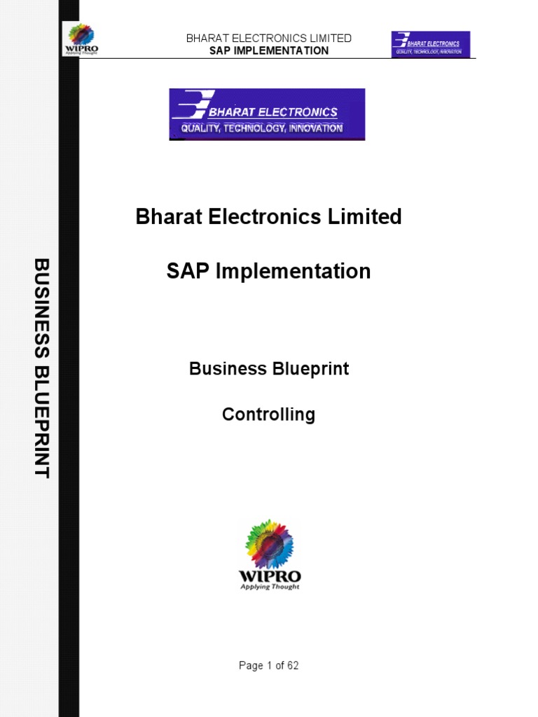 SAP CO Business Blueprint PDF | PDF