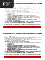 Retention / Reacquisition of Philippine Citizenship (R.A. 9225) | PDF ...