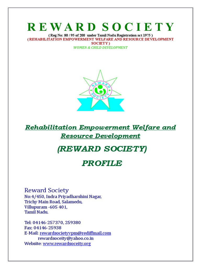 Reward Society Profile | PDF | Empowerment | Sustainability