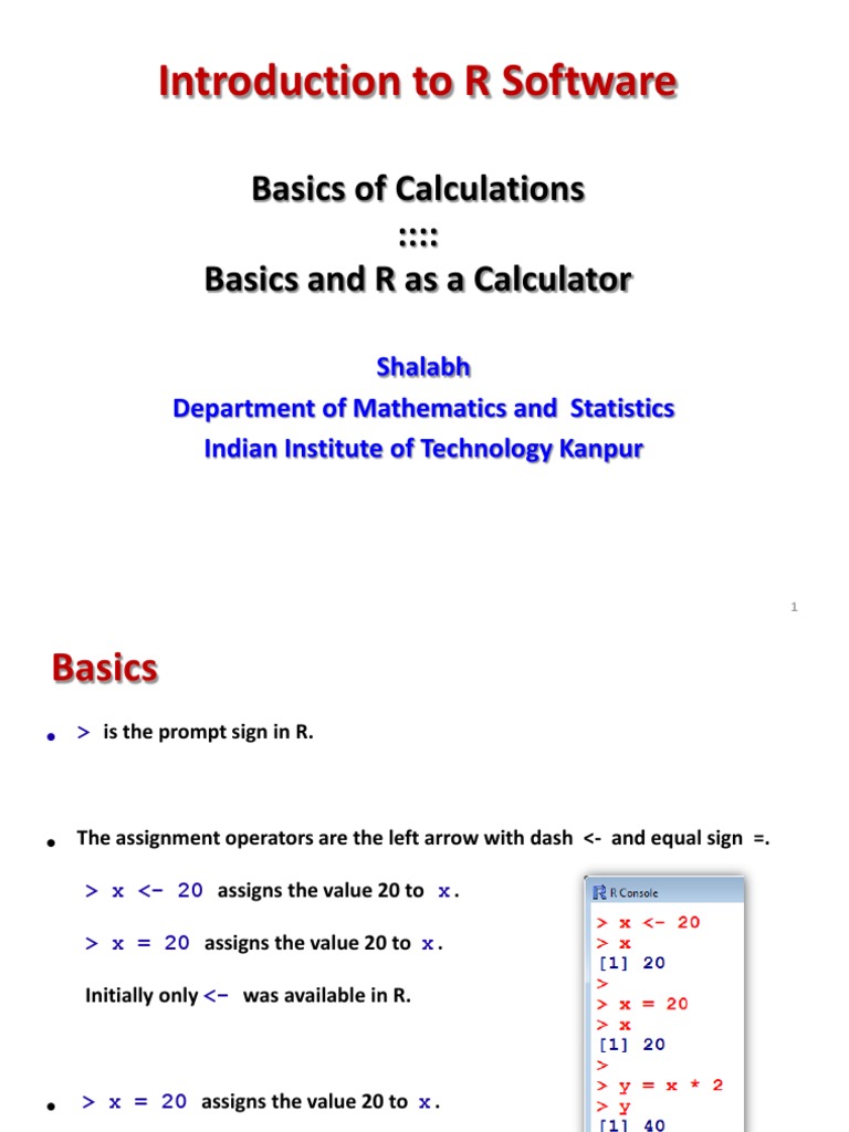 RCourse Lecture4 Calculations | PDF | Areas Of Computer Science | Applied Mathematics
