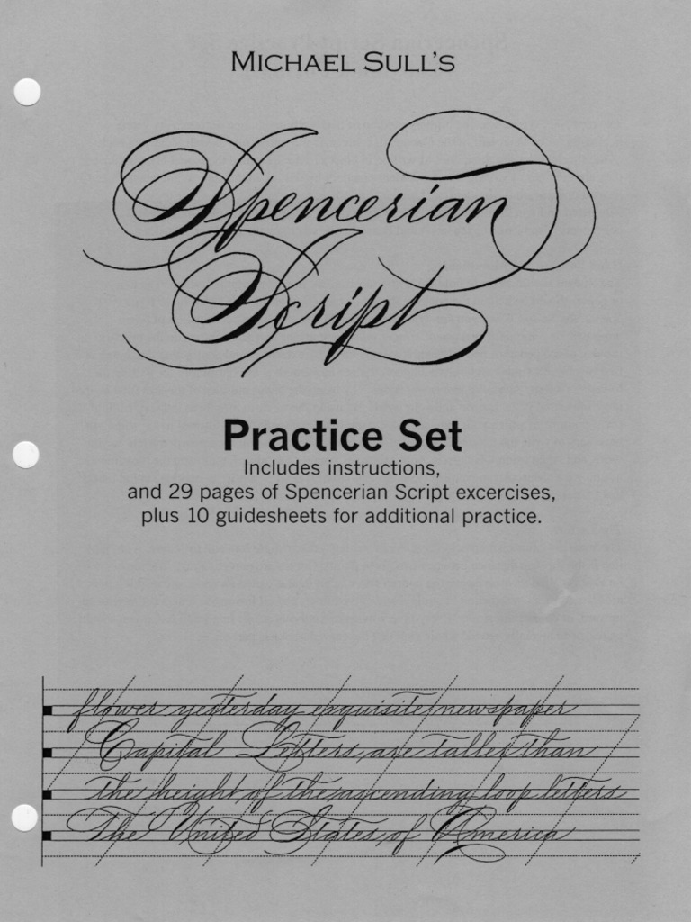 Michael Sull - Spencerian Script Practice Set | PDF