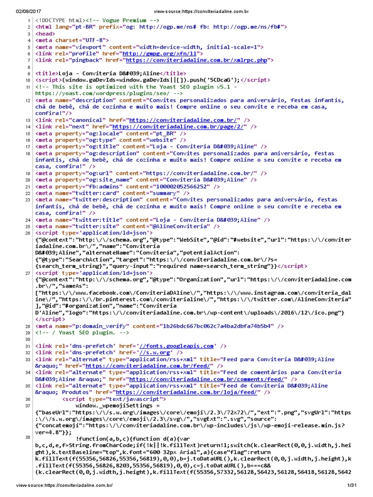 Exemplo de Código Fonte para Uma Página Web | PDF | Folhas de estilo em ...