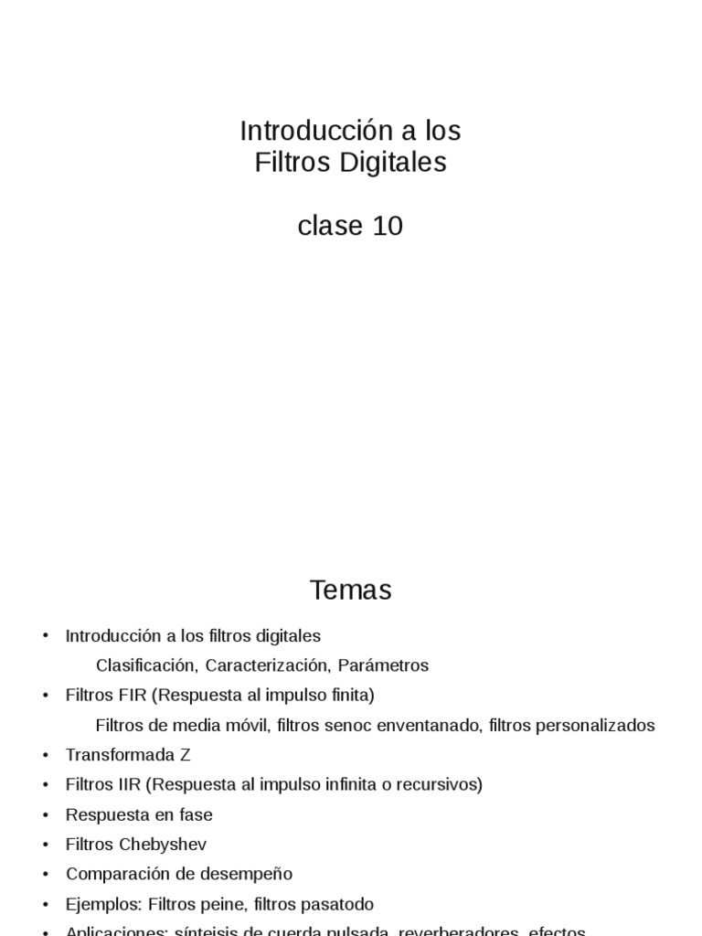 Filtro Digitales PDF | PDF