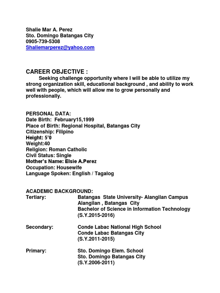 Shalalresume | PDF | Social Science | Wellness