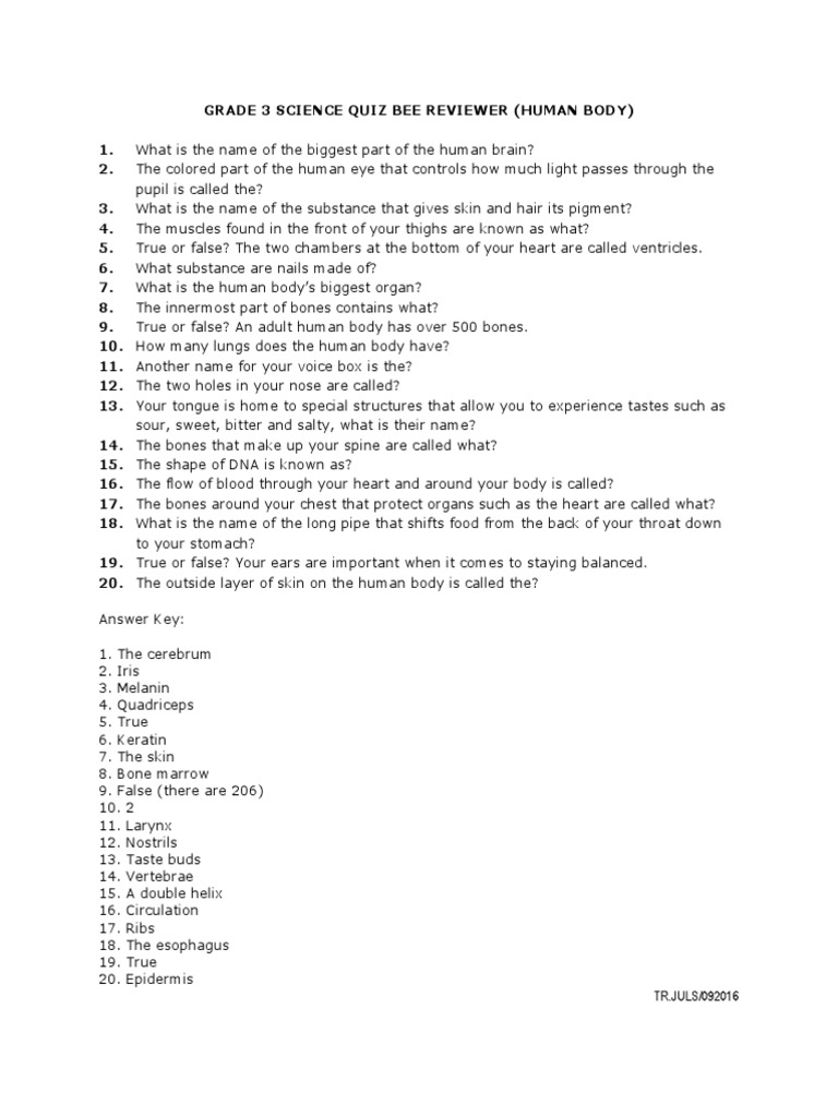 Grade 3 Science Quiz Bee Reviewer | PDF Grade 3 Science Quiz Bee Reviewer | PDF