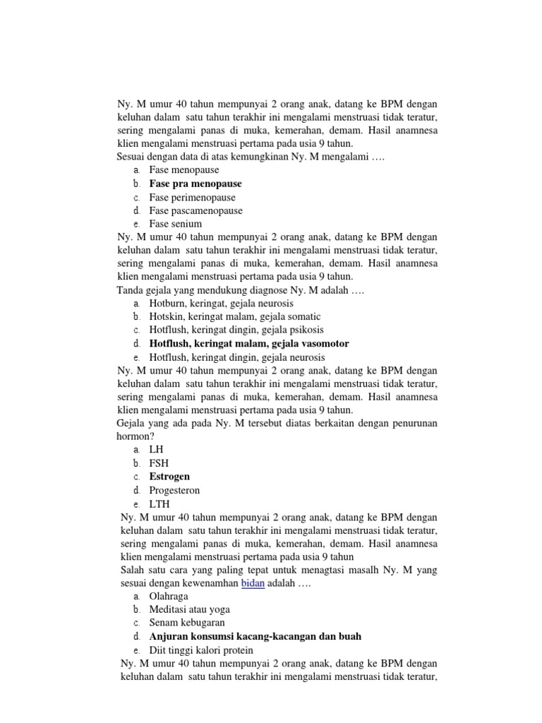 Contoh Soal Kespro | PDF