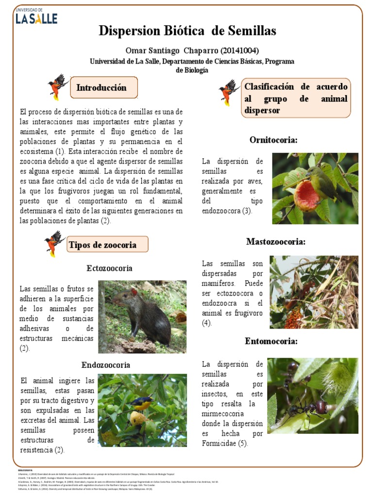 Dispersion de semillas | Interacciones biológicas | Organismos