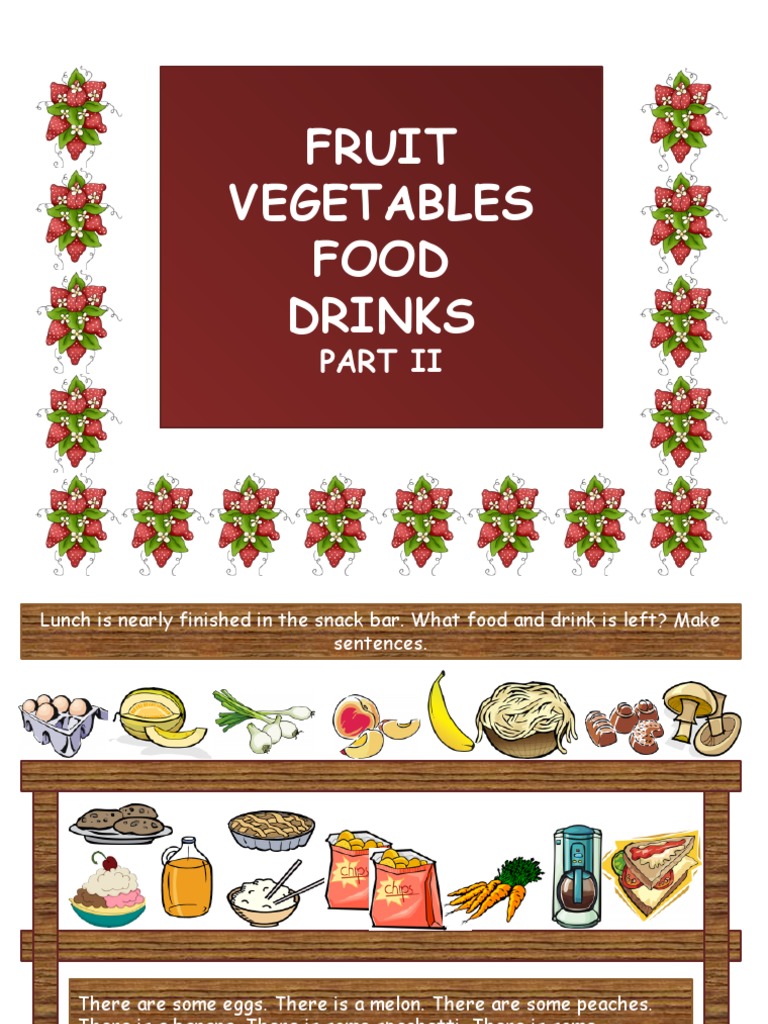 8416 Fruit Vegetables Food Drinks Part 2 PPT | PDF | Potato Chip | Drink