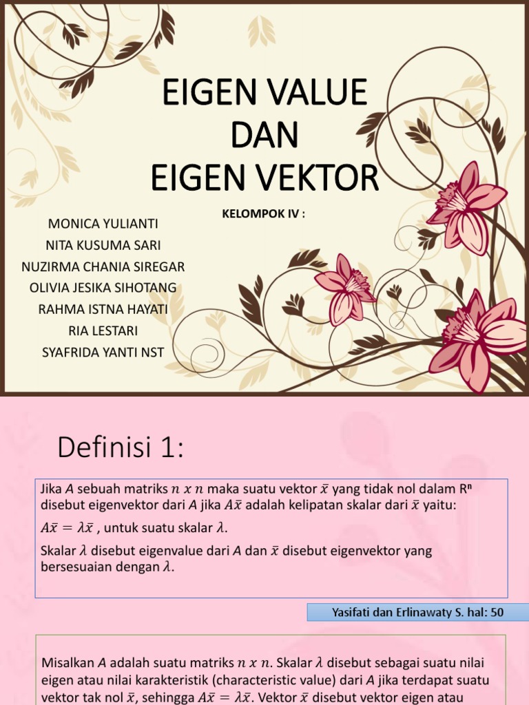Definisi dan Contoh Eigenvalue | PDF