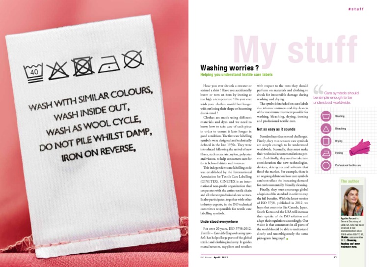 Textiles Instructions Care | PDF | International Organization For ...