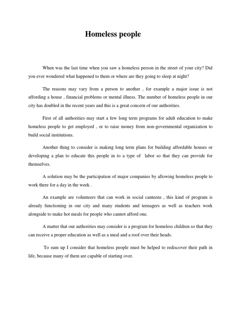 Homeless | PDF | Homelessness | Society