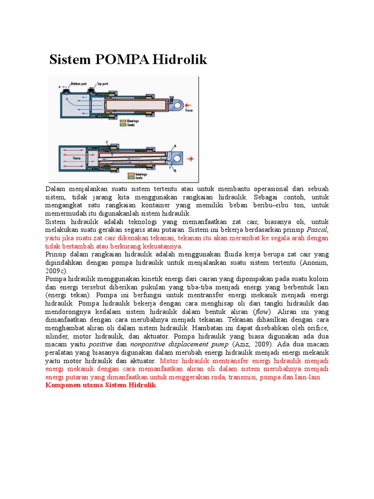Sistem POMPA Hidrolik | PDF