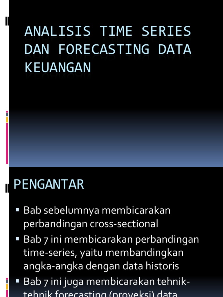 Analisis Time Series dan Forecasting Keuangan | PDF