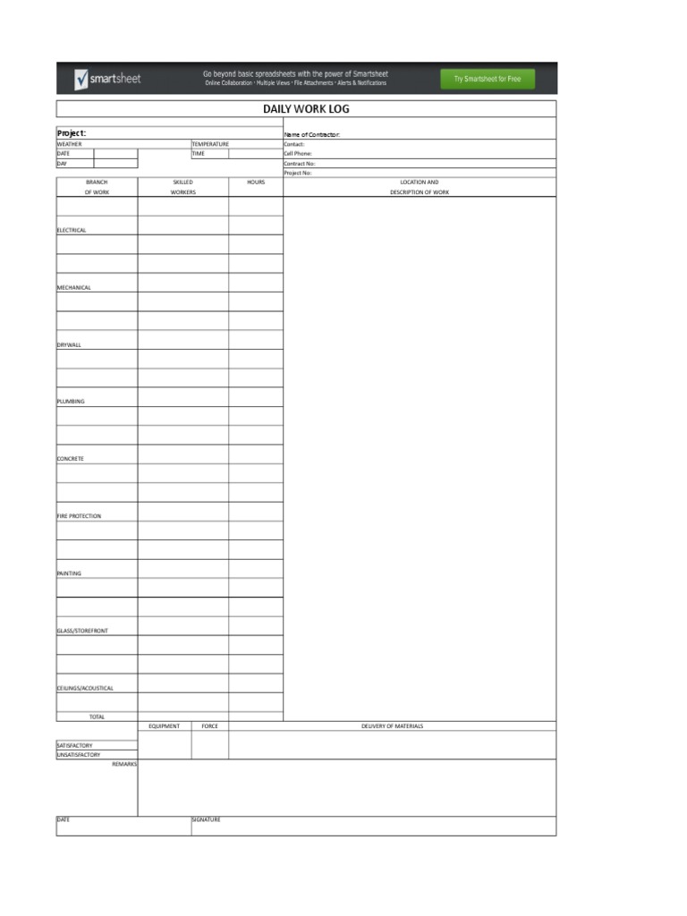 Excel Construction Project Management Templates Daily Weekly Inspection ...