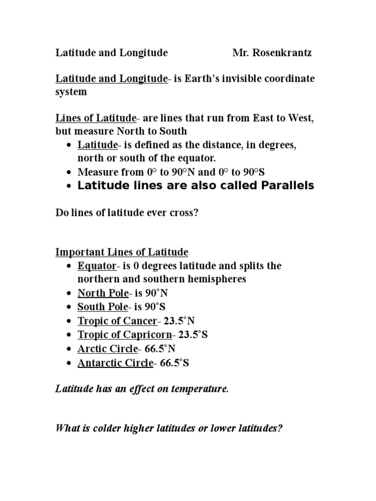 Understanding Latitude and Longitude | PDF | Science & Mathematics