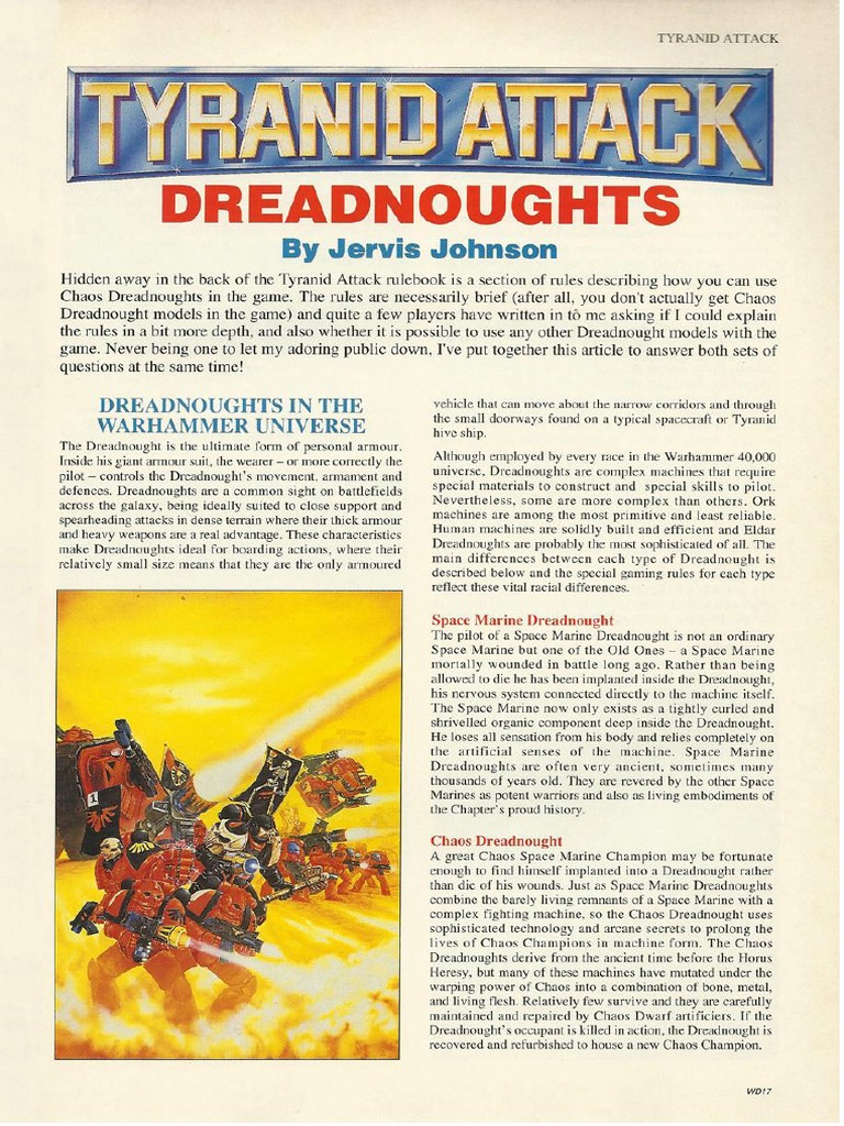 Tyranid Attack - Dreadnoughts | PDF