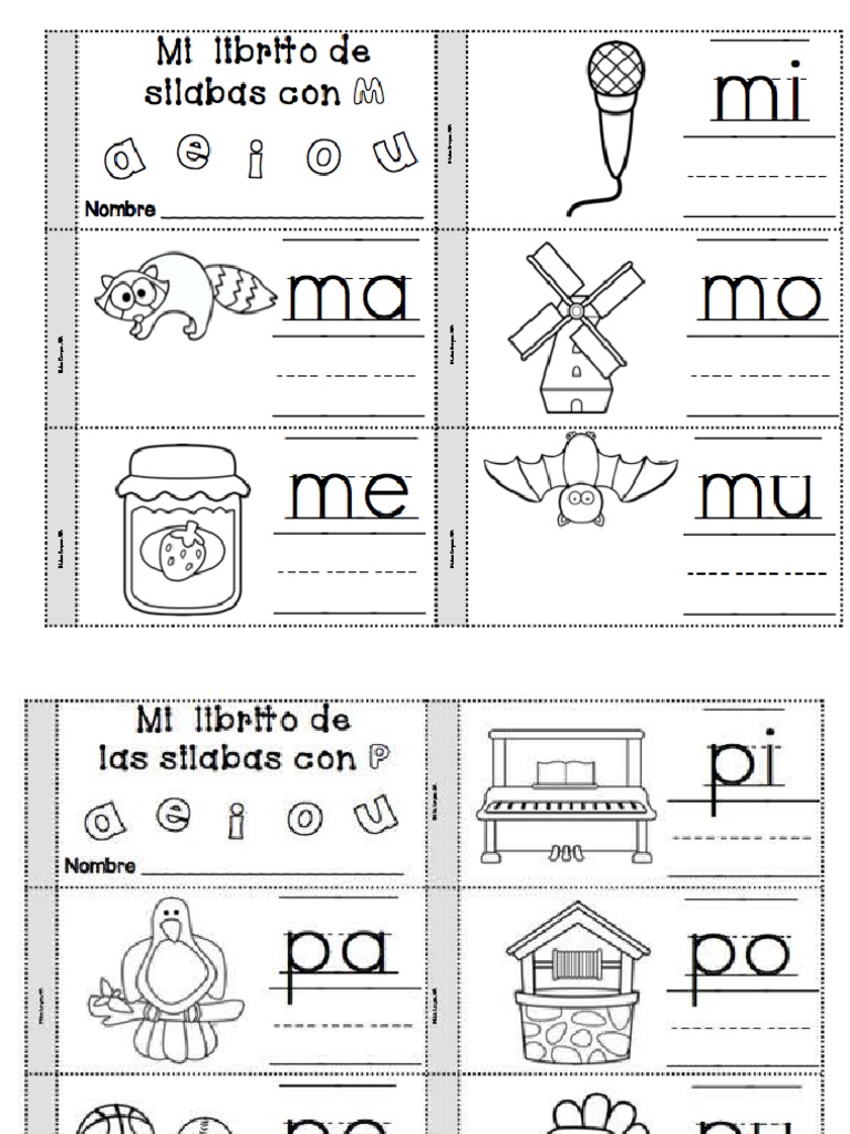 Libro Móvil de Sílabas | PDF